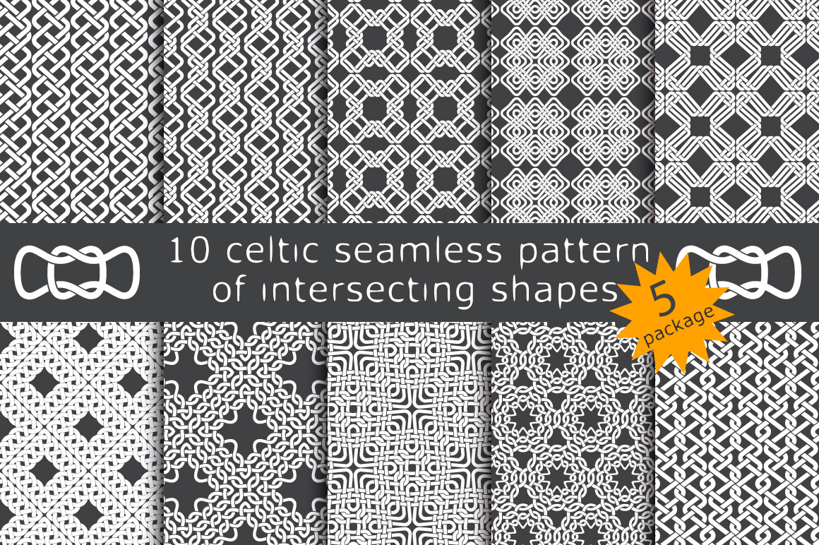 10 celtic patterns. Package 5 | Graphic Patterns ~ Creative Market