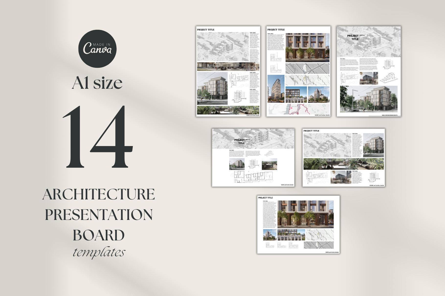 Architect Presentation Board Templat, a Poster Template by yesitisprintable