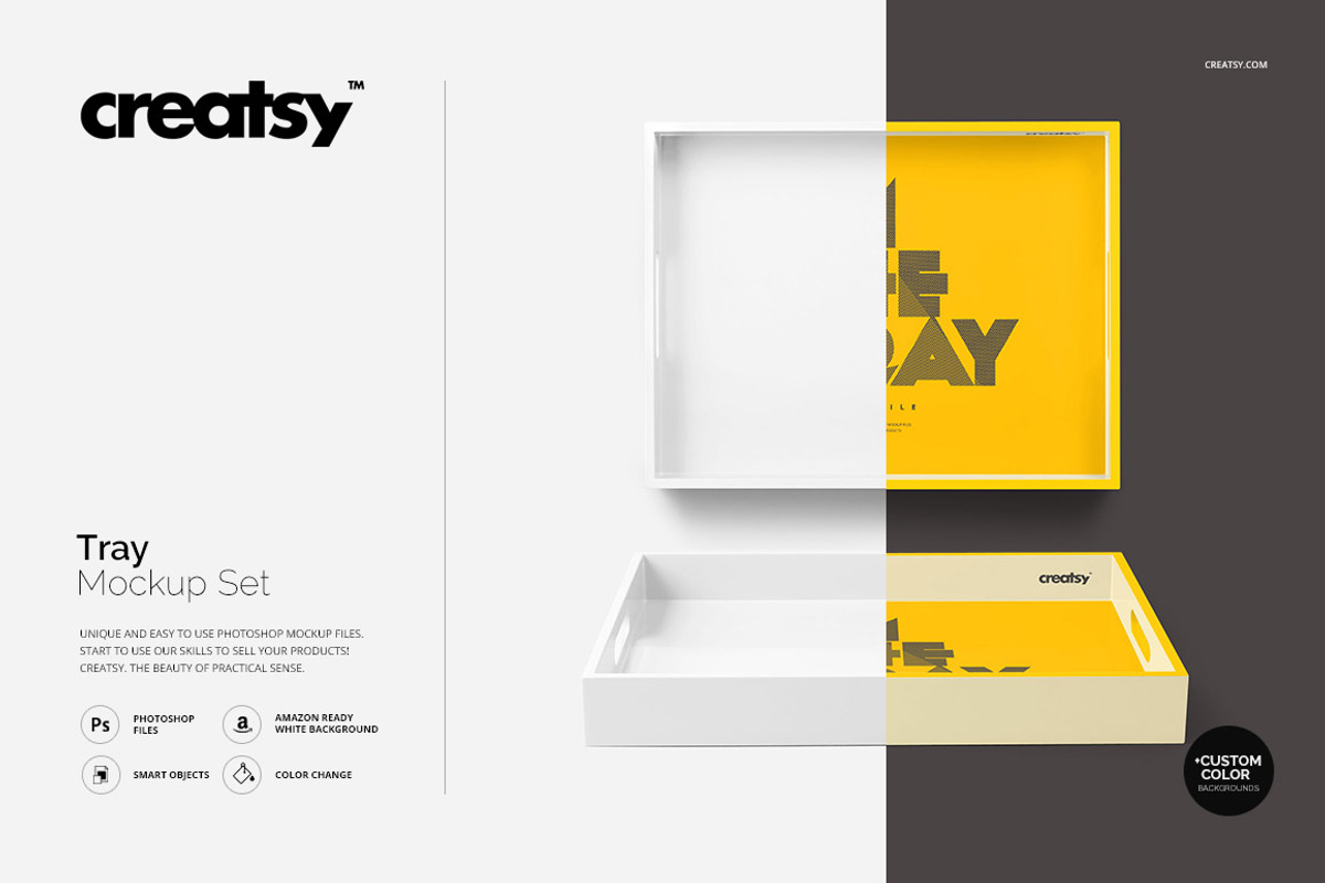 Tray Mockup Set, a Mockup by Creatsy