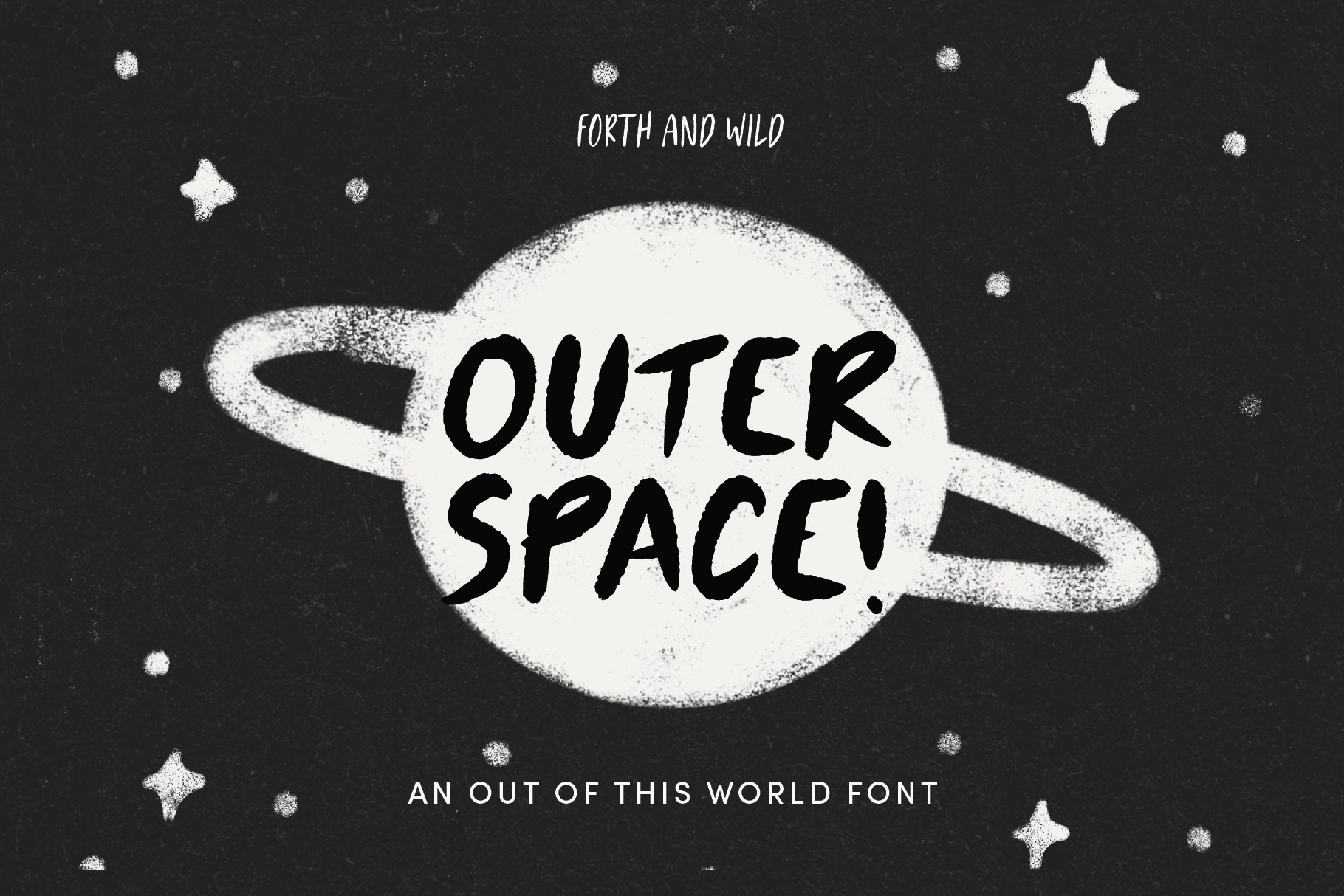 Outer Space Font + Graphic Kit, a Font by Forth and Wild | Creative Market