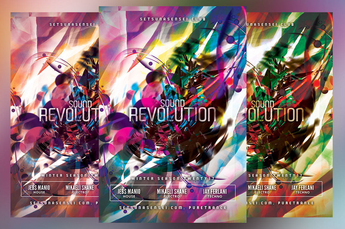 Sound Revolution Flyer, a Flyer Template by KiraYamato Design Studio