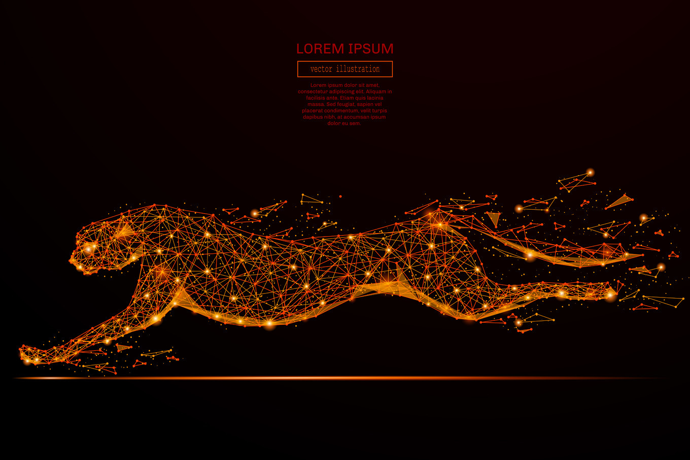 Cheetah low poly flame | Animal Illustrations ~ Creative Market