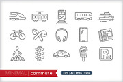 Minimal commute icons, an Outline Icon by Picture Window