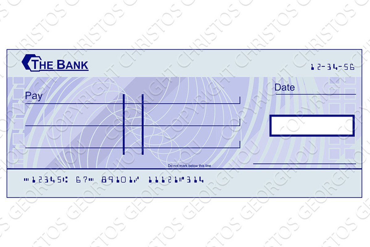 Blank Cheque Template, a Finance Illustration by Christos Georghiou