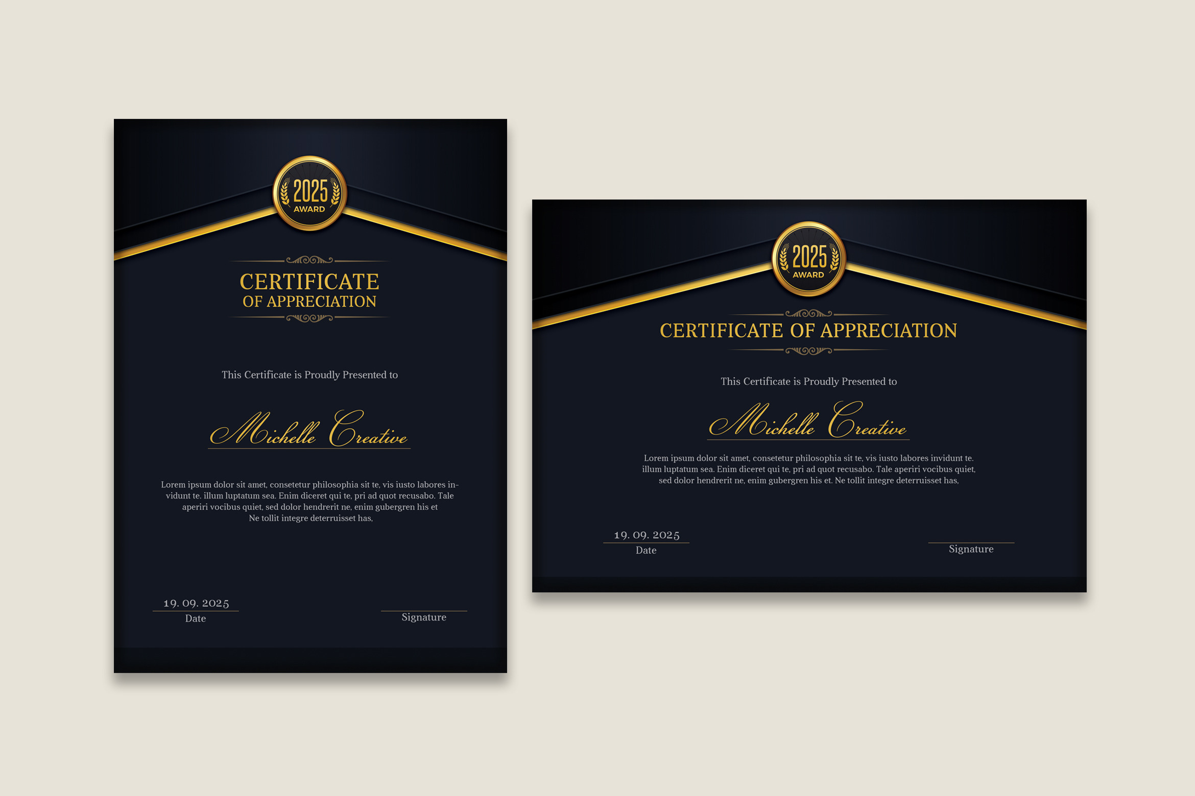 Certificates, a Print Template by DesignWorkz