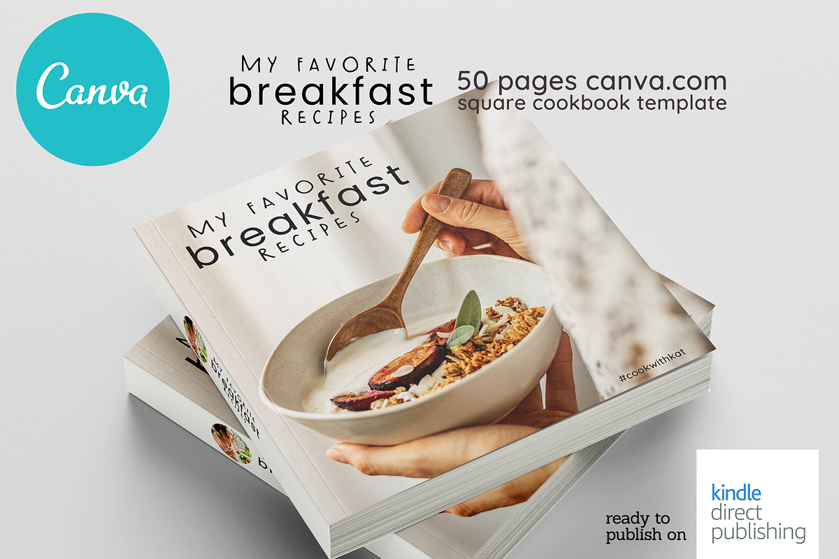 Canva Breakfast Cookbook Template, a Magazine Template by DeLaGranSiete