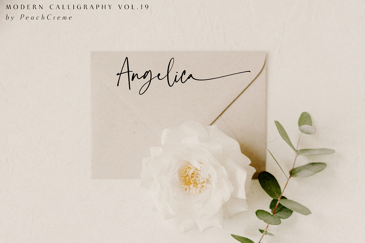 Faustine //Modern Script, a Handwritten Font by PeachCreme