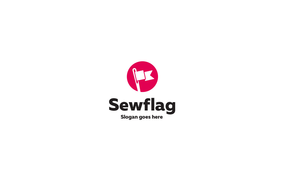 Sew Flag Logo Template, a Branding & Logo Template by Rudy-design