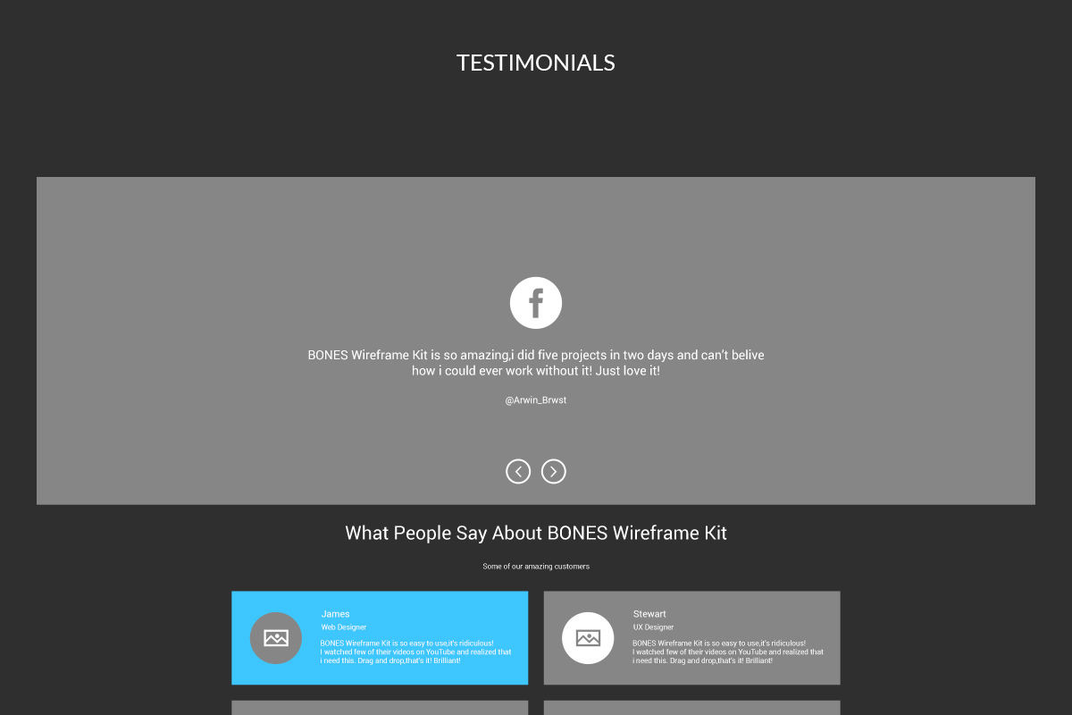 Bones Wireframe Kit Pack, a Wireframe Template by Web Donut