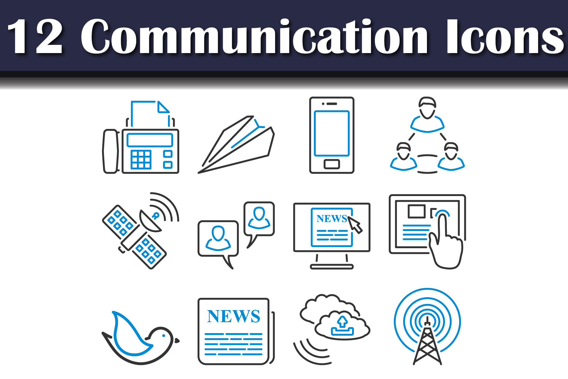 Communication Icon Set, an Icon by Pavel Vectors