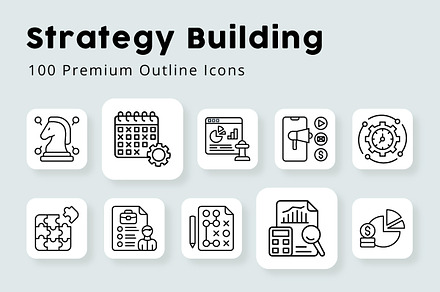 QUALITIES OF A LEADER | Outline Icons ~ Creative Market