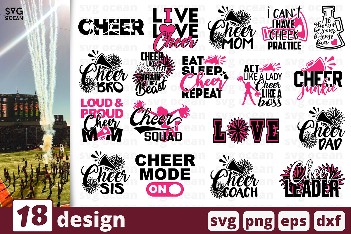 Cheer SVG Bundle, an Illustration by svgocean | Creative Market