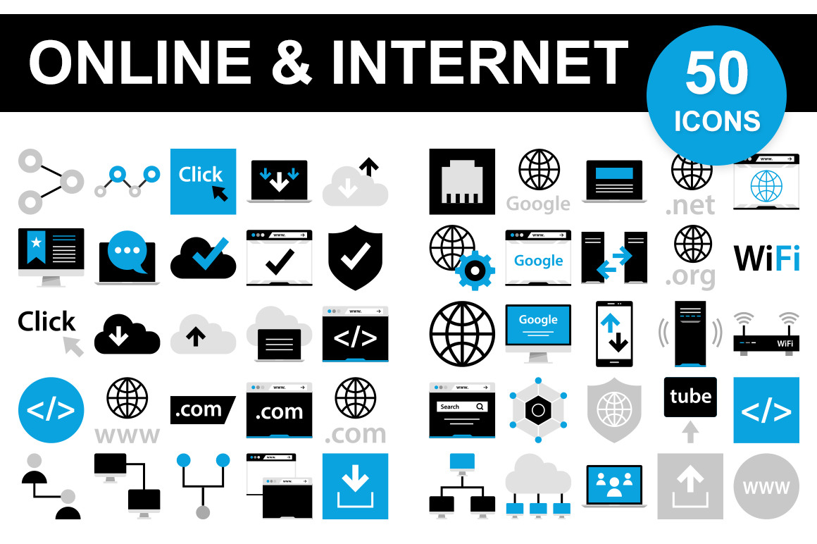 50 Internet Icons, an Icon by Designs By Alfredo