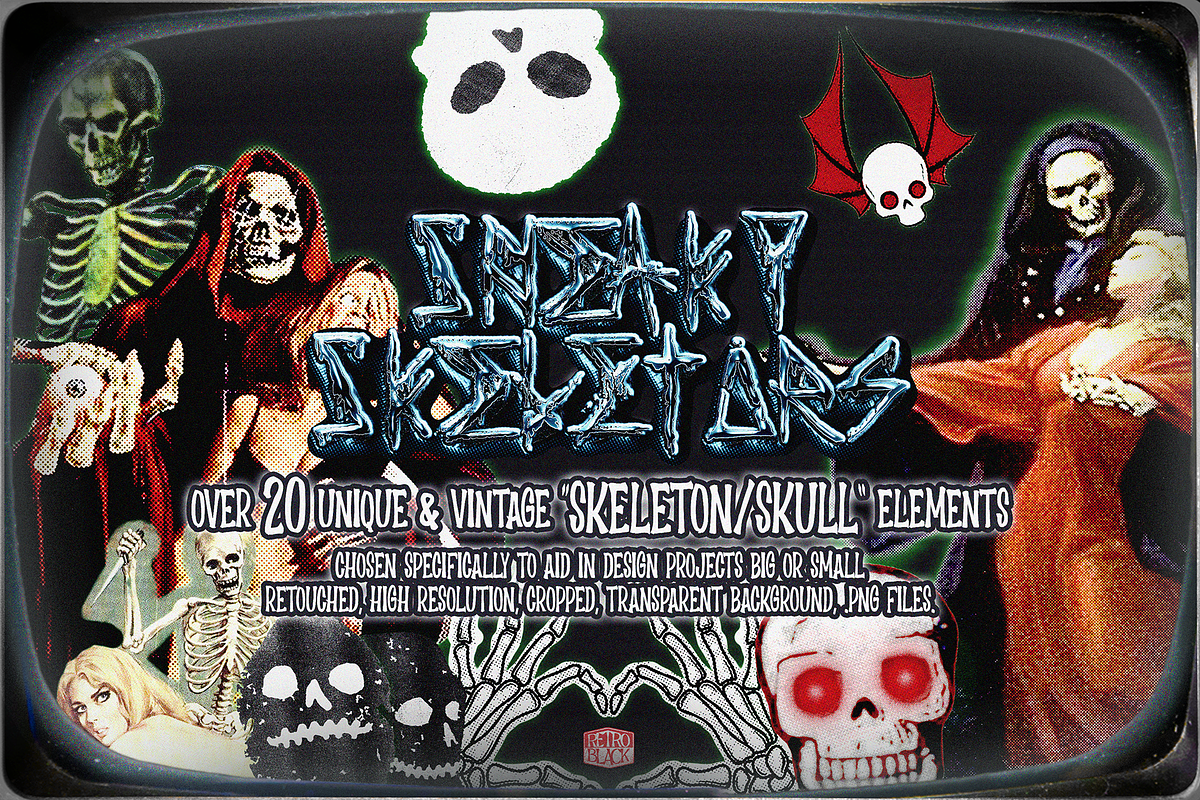 The Retro Horror Picture Bundle | Creative Market