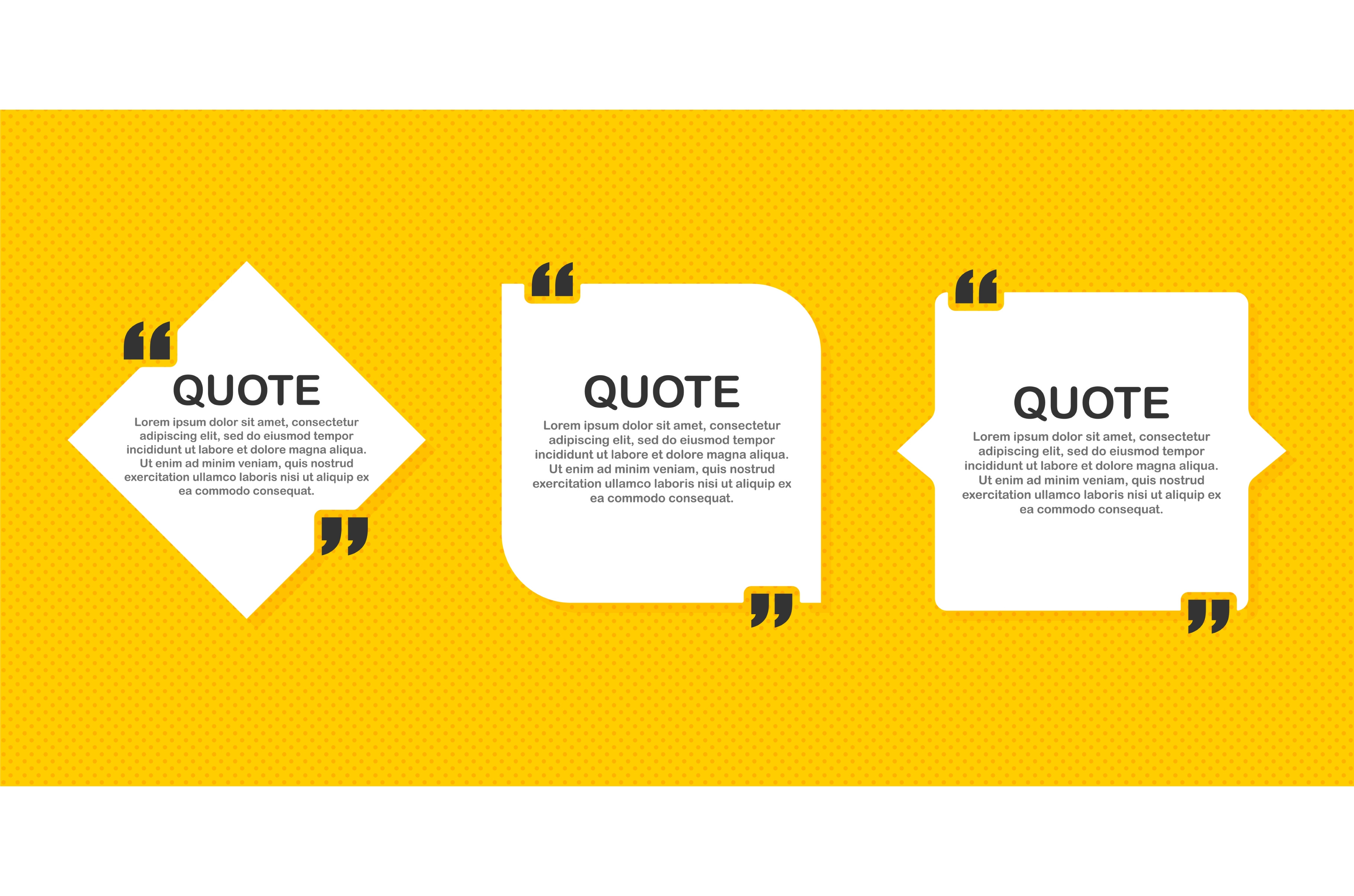 Set Quote frames. Blank template, an Illustration by DG-Market