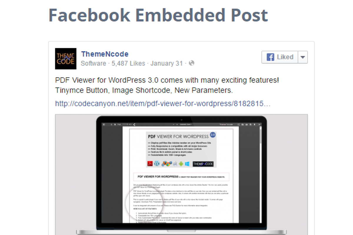 Facebook Social Plugins Kit for WP, a WordPress Template by ThemeNcode ...