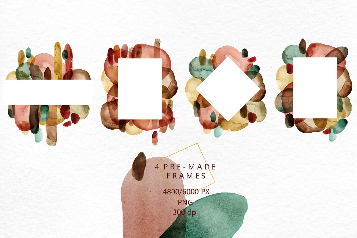Watercolor Shapes & Texture, an Object Graphic by FineArt