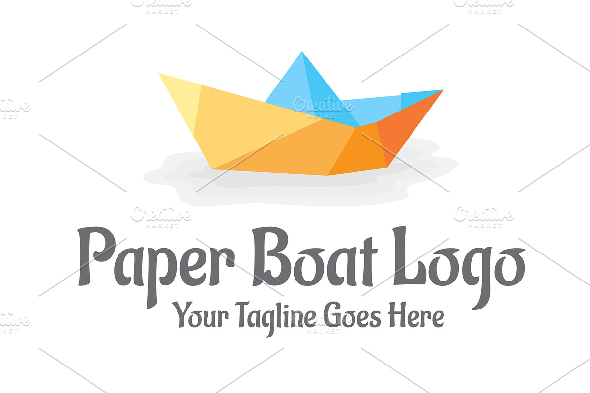 Paper Boat Logo, a Branding & Logo Template by Kaushal Jangid