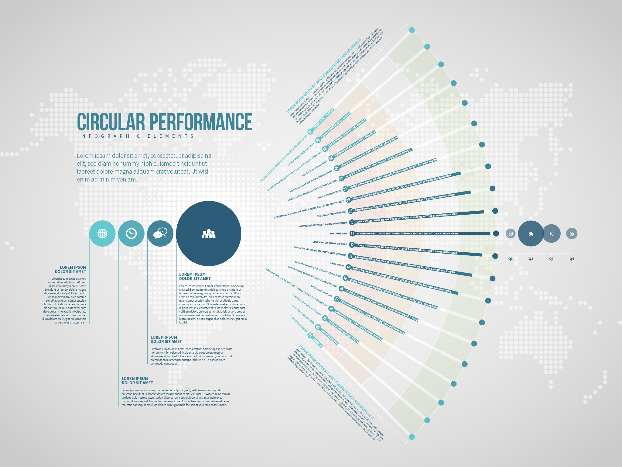 Circular Performance Infographic, a Templates & Theme by h.utomo