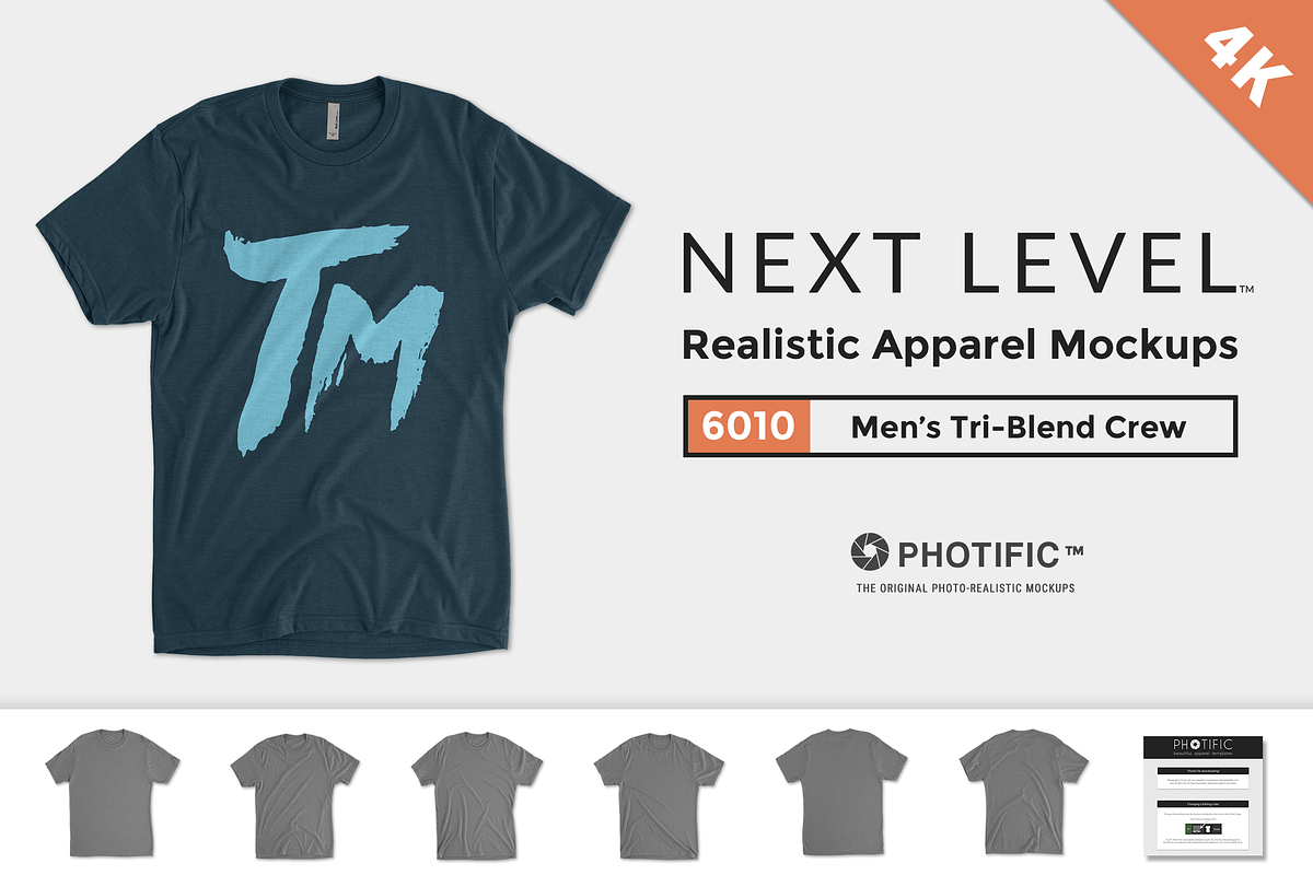 Next Level 6010 Mockups, a Shirt Mockup by Photific