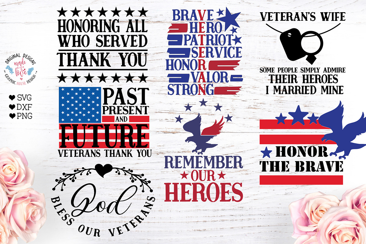 VETERAN'S DAY BUNDLE - USA Patriotic, an Illustration by Graphic House ...