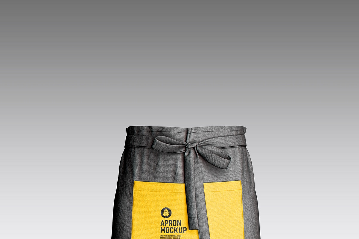 Professional Short Apron Mockup, a Mockup by OneVectorStock