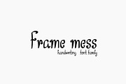 Frame mess, a Script Font by TKDoodle