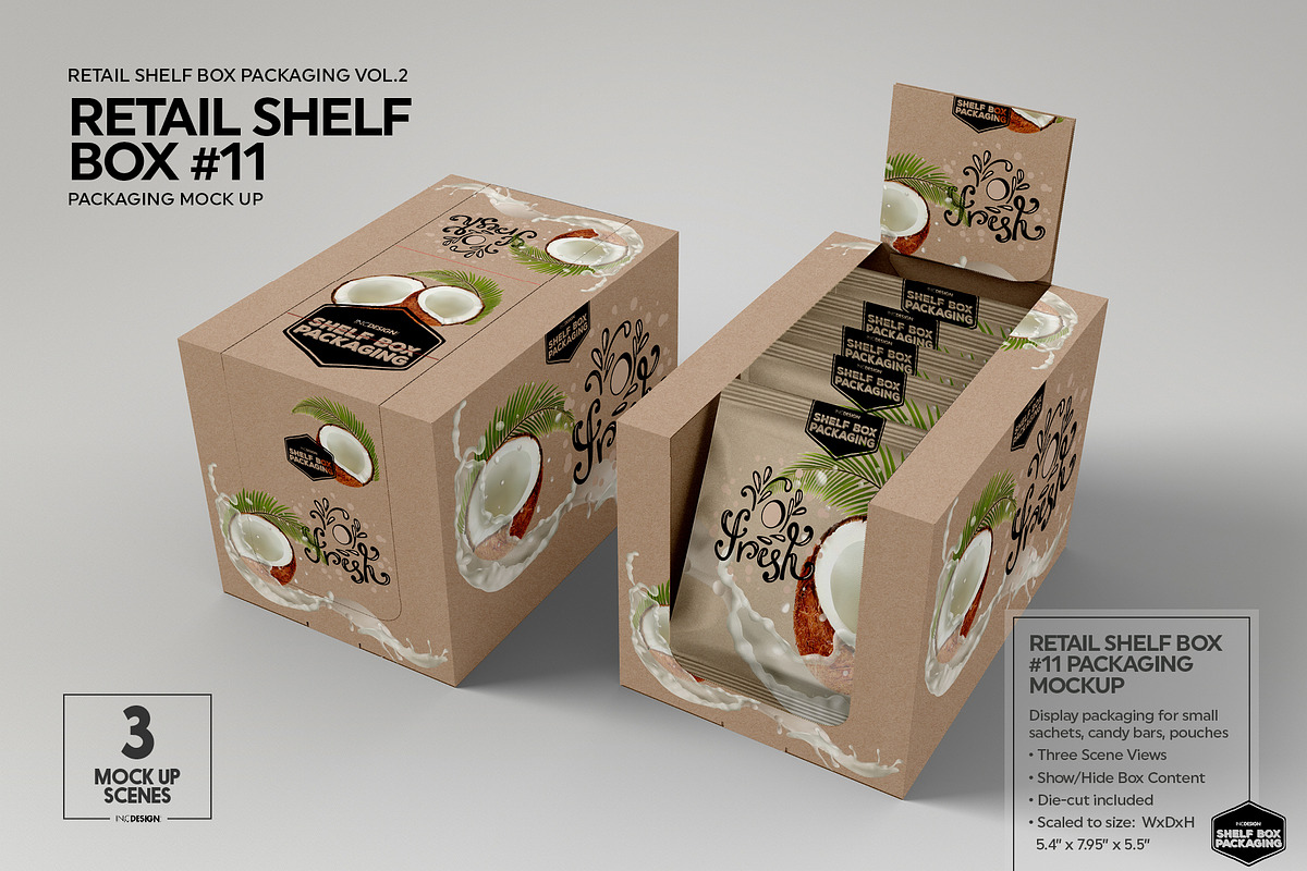 Retail Shelf Box 11 Packaging Mockup, a Packaging Mockup by INCDesign