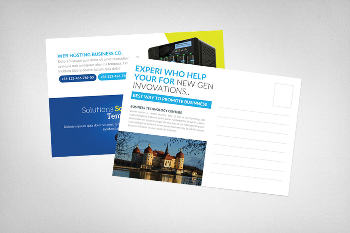 Website Design Business Postcard Psd, a Card Template by graphicforest