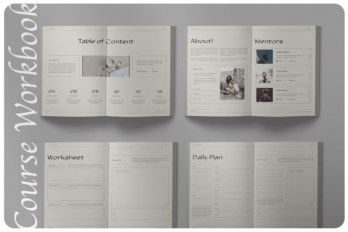 Workbook Course, a Magazine Template by Typetemp Studio