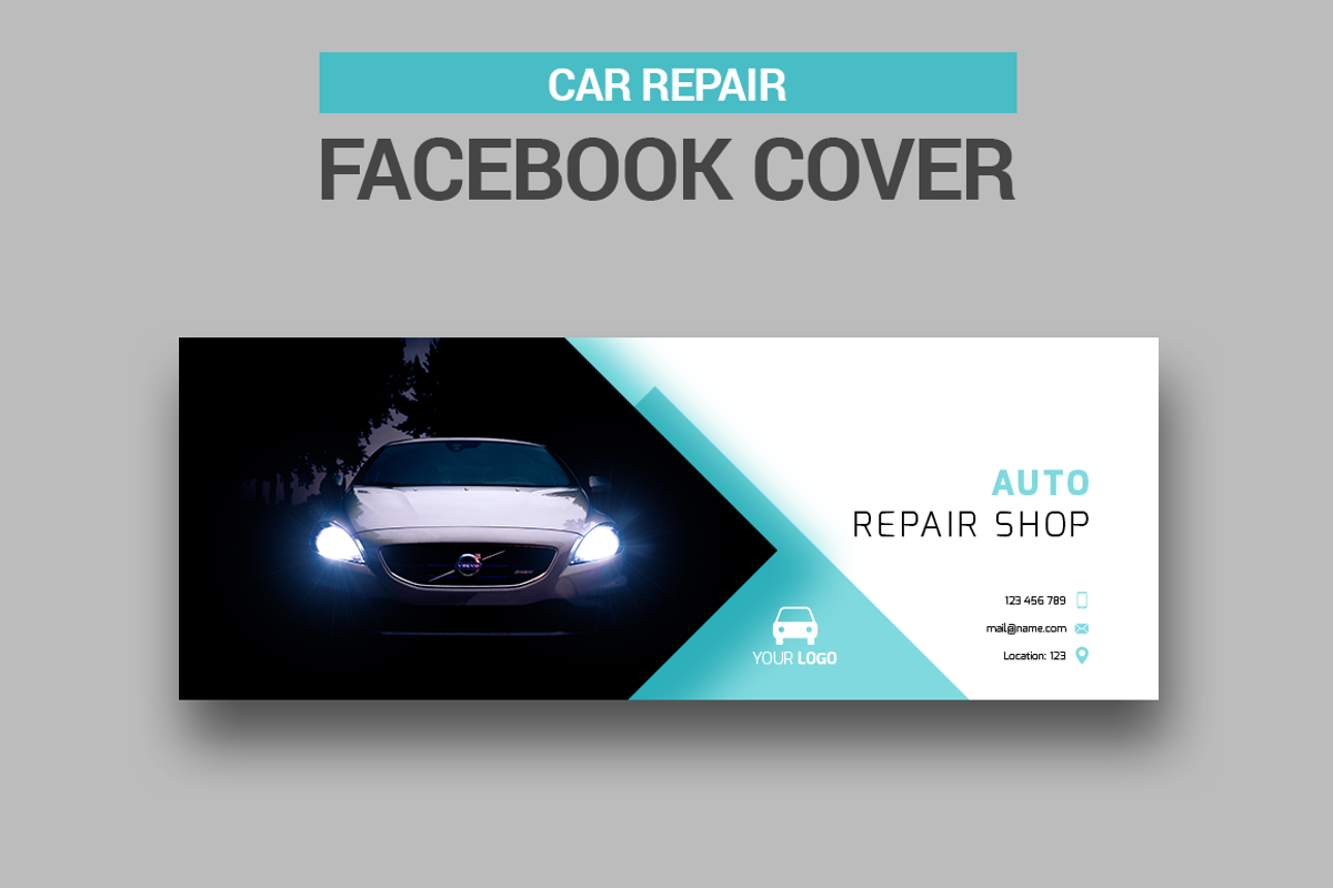 Car Repair Facebook Cover, a Social Media Template by UNIK Agency