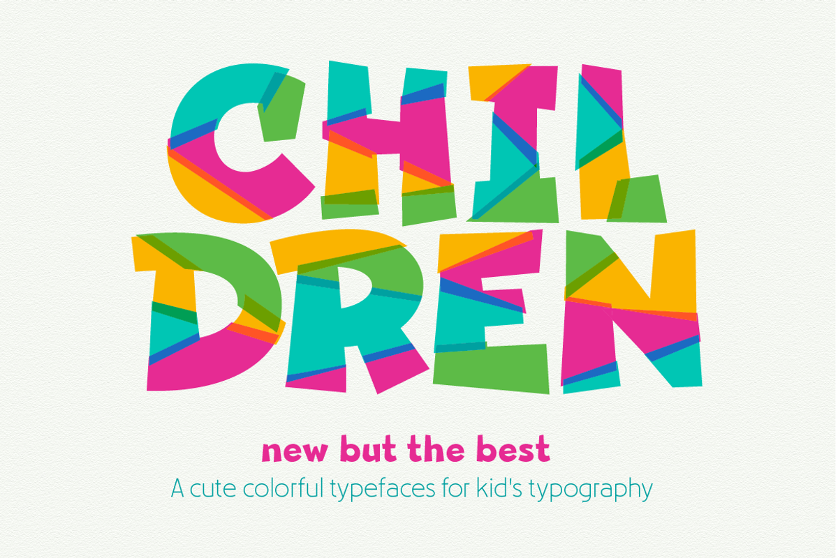 Cute typefaces for kid's typography, an Object Graphic by popskraft