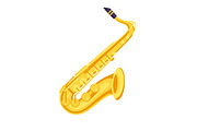 Illustration of saxophone. Musical | Object Illustrations ~ Creative Market