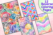 12 Patterns Reverse Coloring Pages