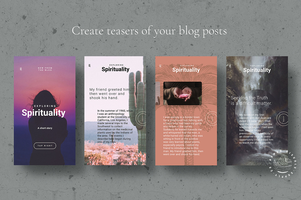 Storytelling Animated Stories Kit, a Social Media Template by Nomad Visuals