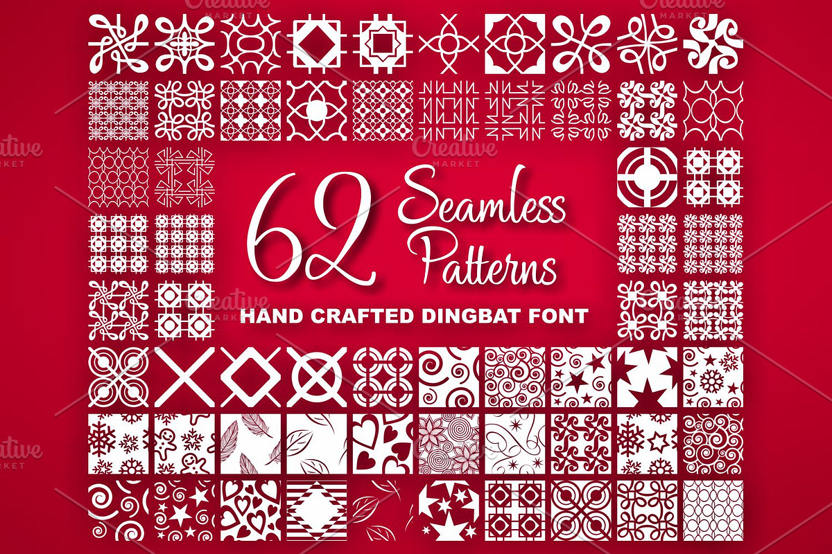 Seamless Patterns, a Symbol Font by Digital Typeface Studio | Creative ...