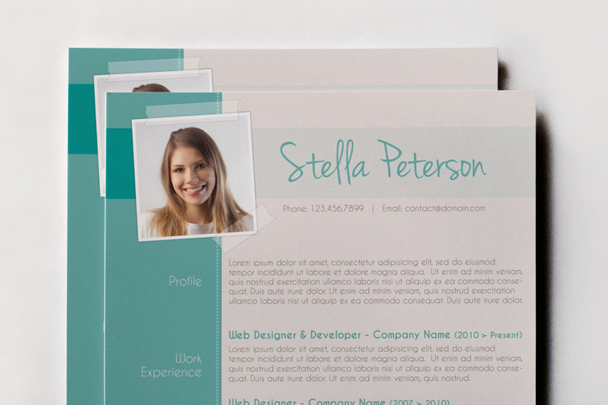 Fancy CV Template, a Resume Template by Visual Impact | Creative Market