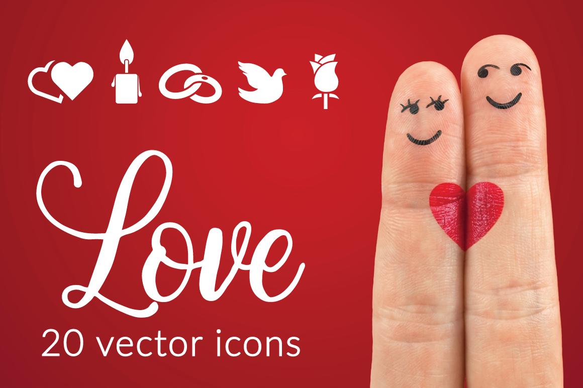 LOVE - vector icons, an Icon by marusdesign
