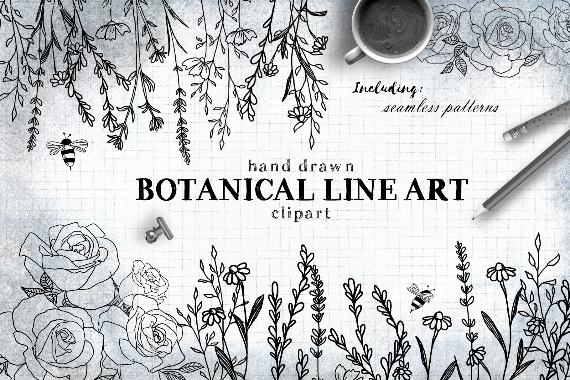 Botanical Line Art, an Illustration by Nevermind