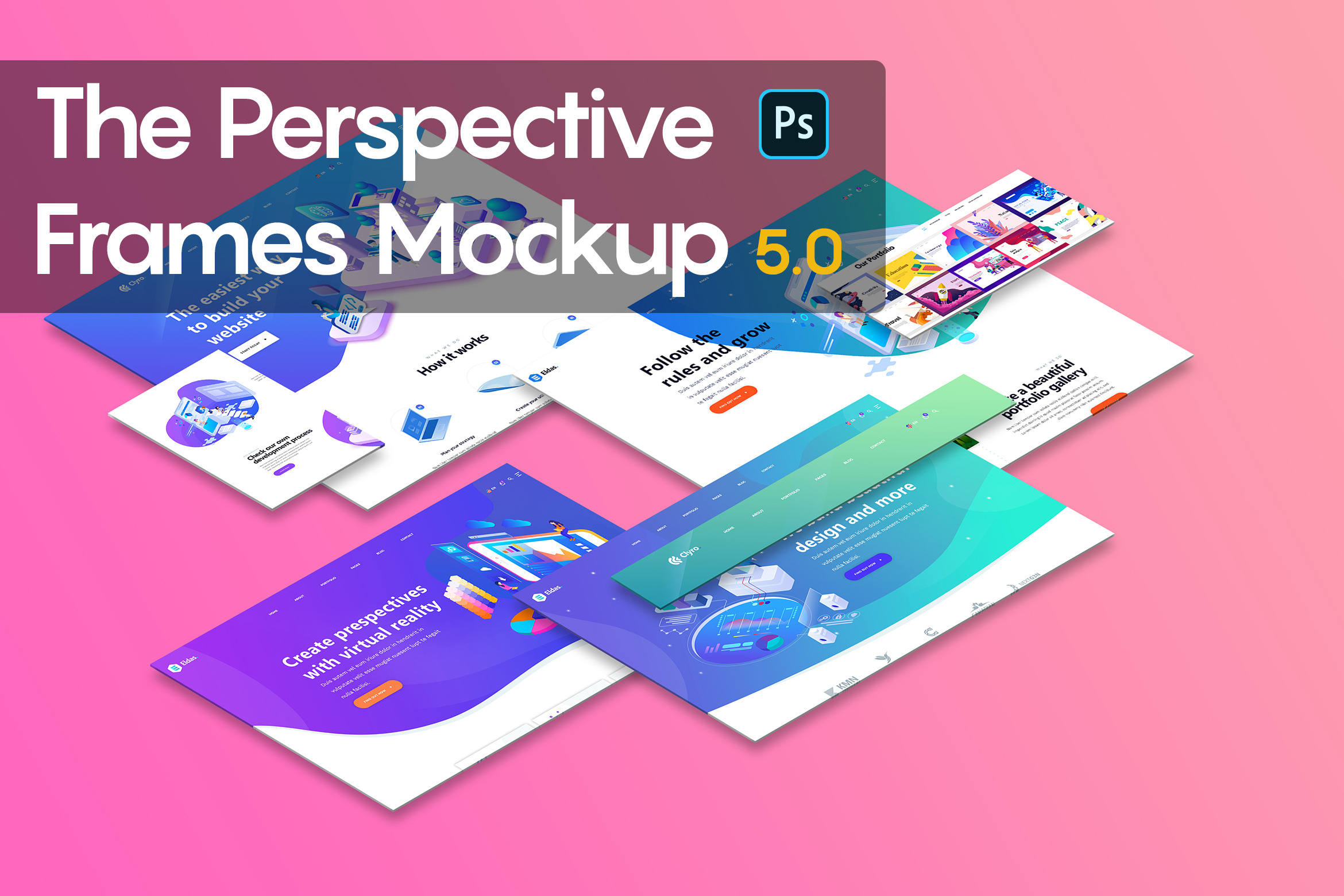Perspective Frames Mockup 5.0 | Creative Market