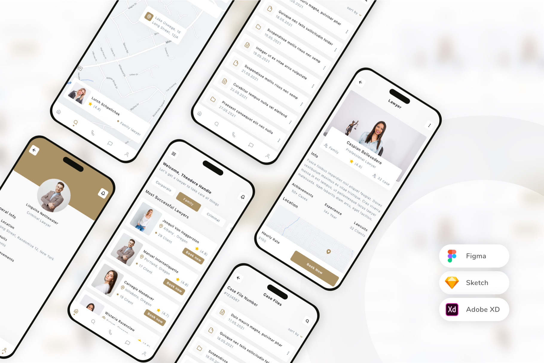 Find Lawyer Mobile App UI Kit, an UI Kit Template by uicube