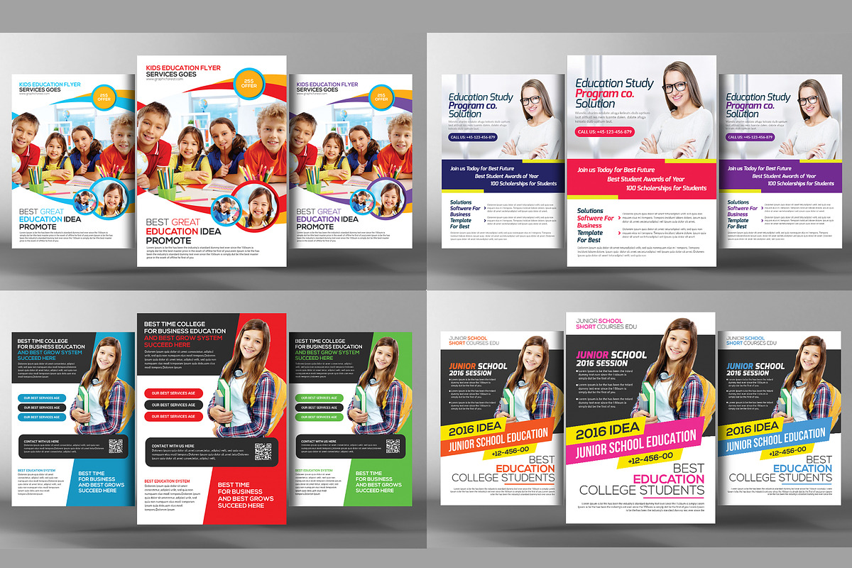 30 Education Flyers Bundle, a Flyer Template by graphicforest
