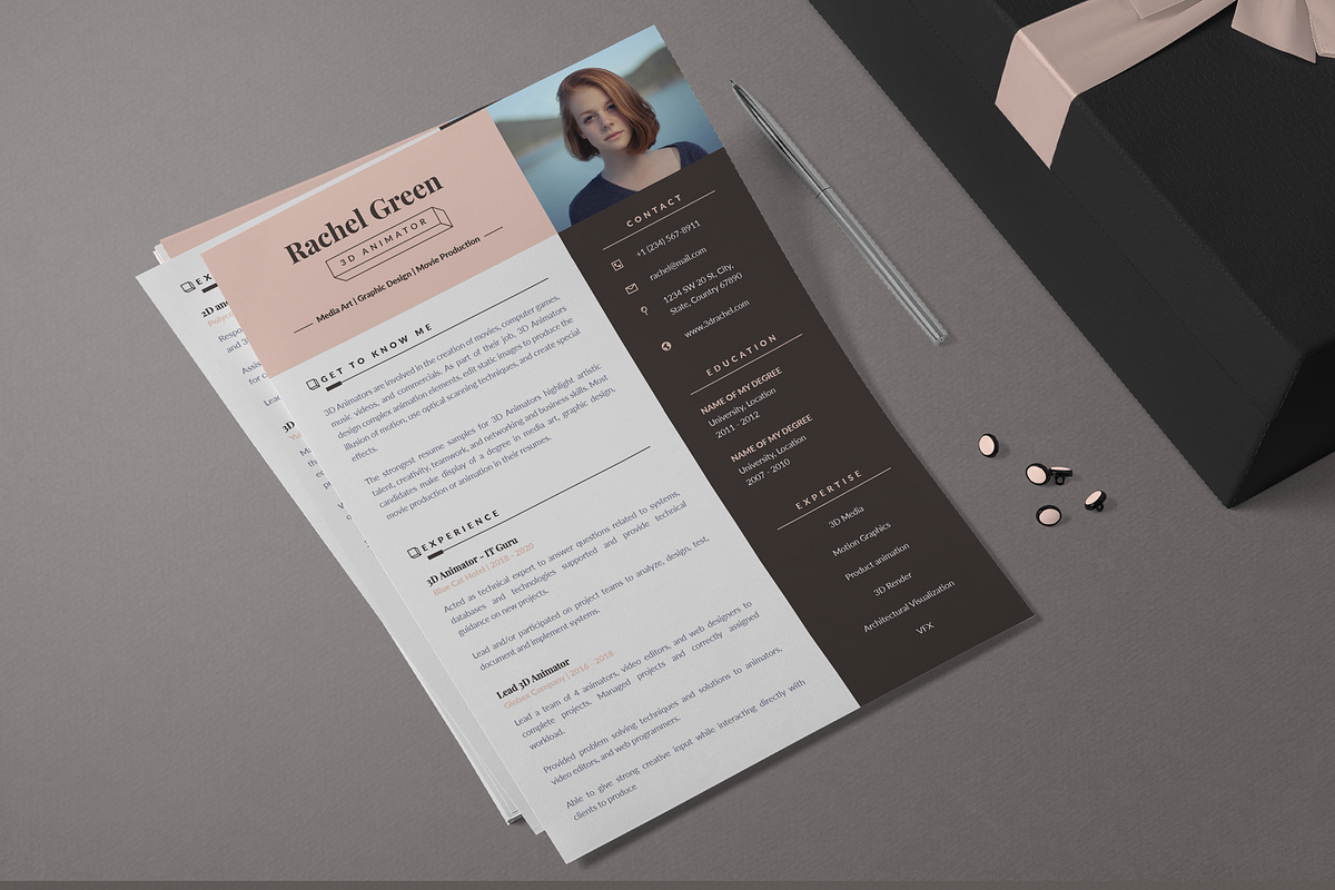 Ella Resume + Cover Letter Template, a Resume Template by Slidesmash