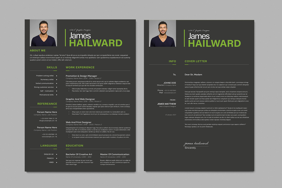 Expert CV and Resume Design Template, a Resume Template by Creatiya Type