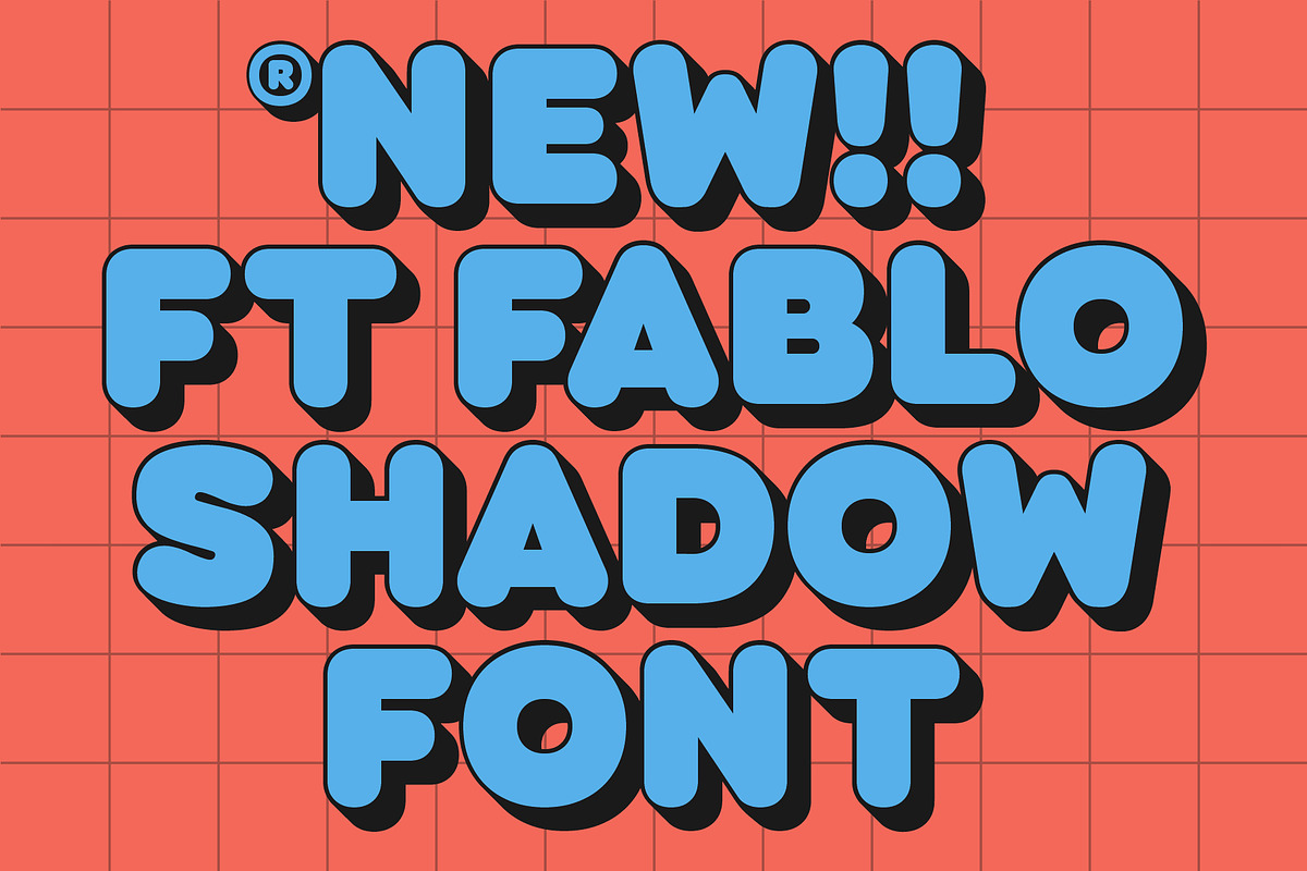 FT FABLO | SHADOW FONT, a Sans Serif Font by Fateh.Lab