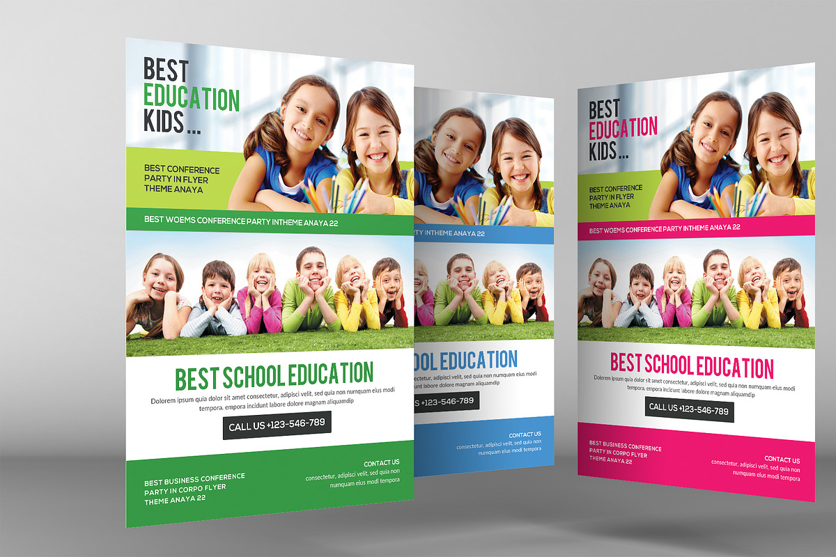 School Education Flyer, a Flyer Template by graphicforest