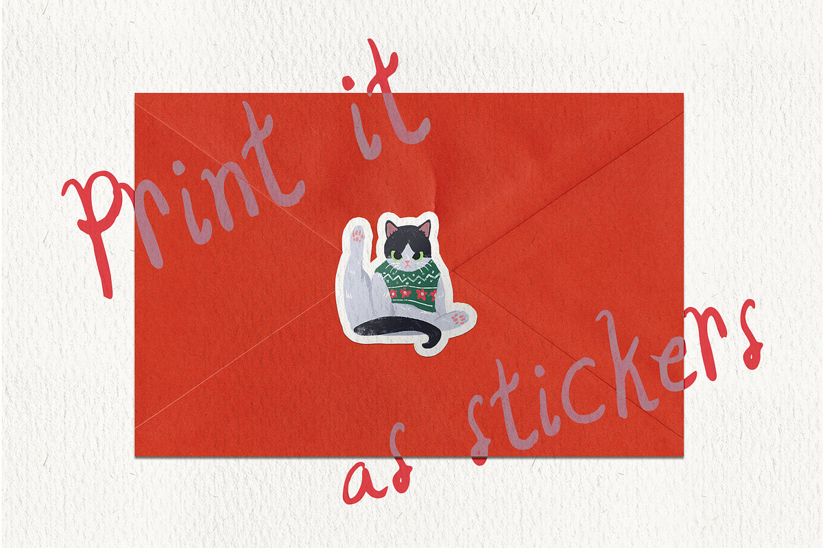 Christmas Cat Clipart Collection