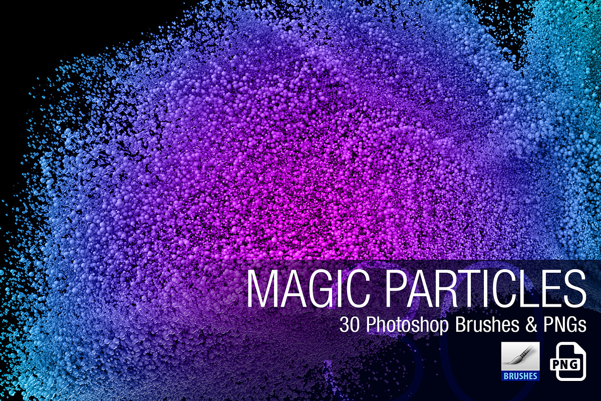 Magic Particles PS Brushes & PNGs, a Brush Add-On by Creative Graphics