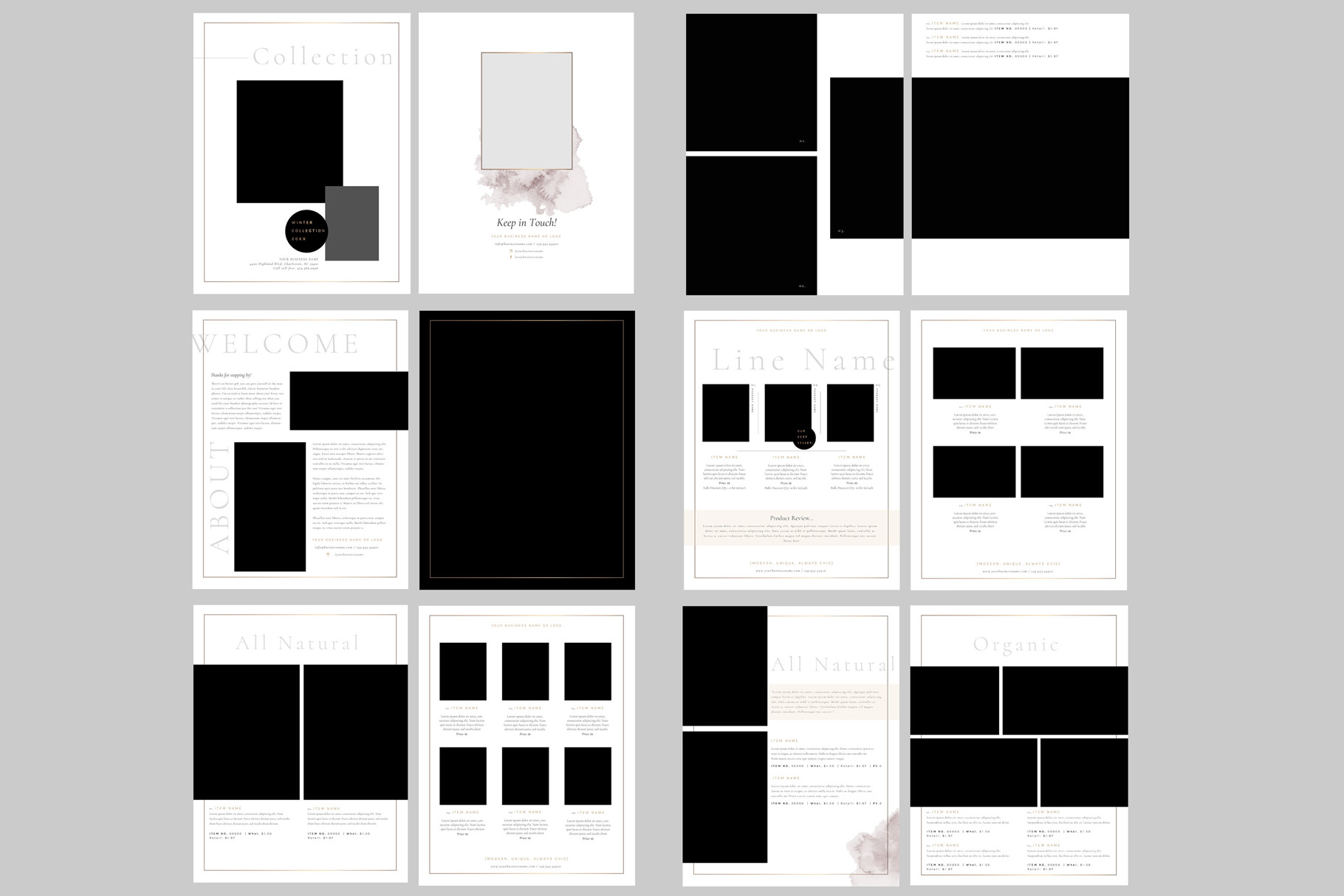 Catalog Template PS + Canva, a Magazine Template by By Stephanie Design