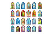 Cartoon Stained Glass Windows, an Object Illustration by LadadikArt